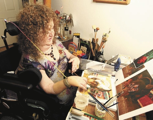 Karen Wheeler doesn’t let muscular dystrophy curtail her artistry ...