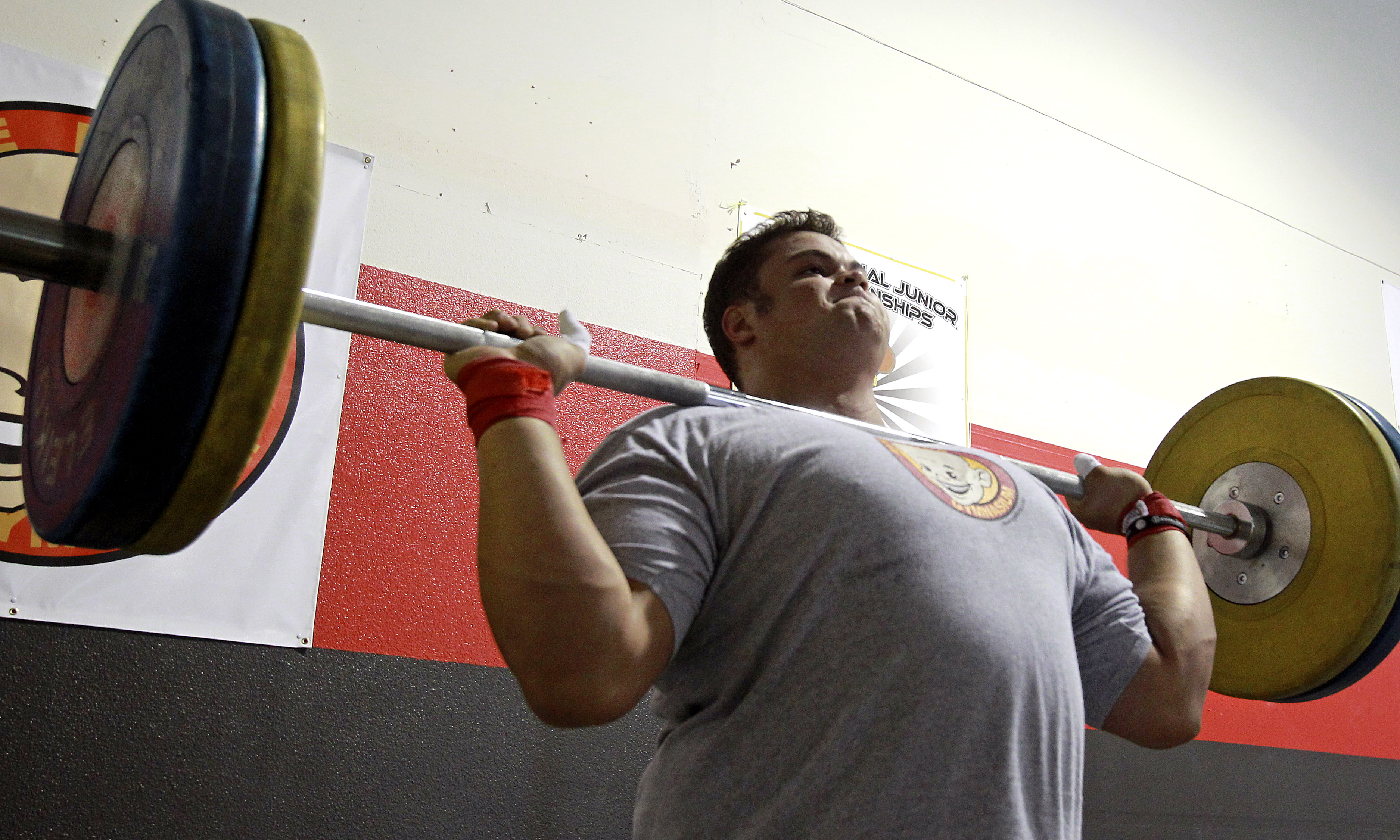 USA Weightlifting Champ Pat Mendes works out | Las Vegas Review-Journal