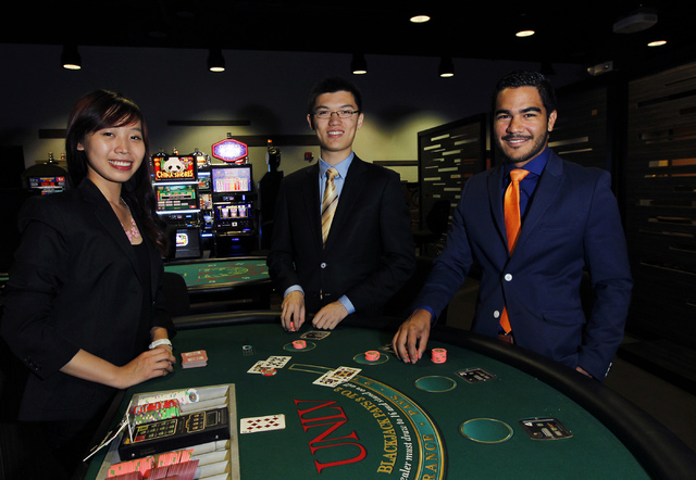 UNLV Gaming Innovation students, from left, Hien Nguyen, He Lin, and ...