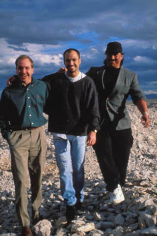 Andre Agassi, center, is flanked by his best friend and business ...