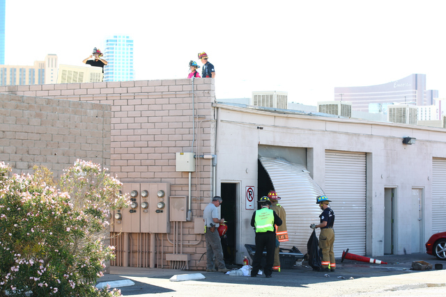 Explosion, fire injures man at automotive shop | Local Las Vegas | Local