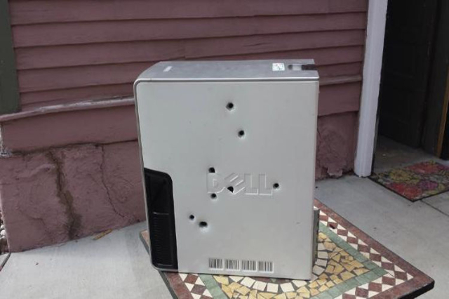 Man shoots computer 8 times because of tech problems | Uncategorized