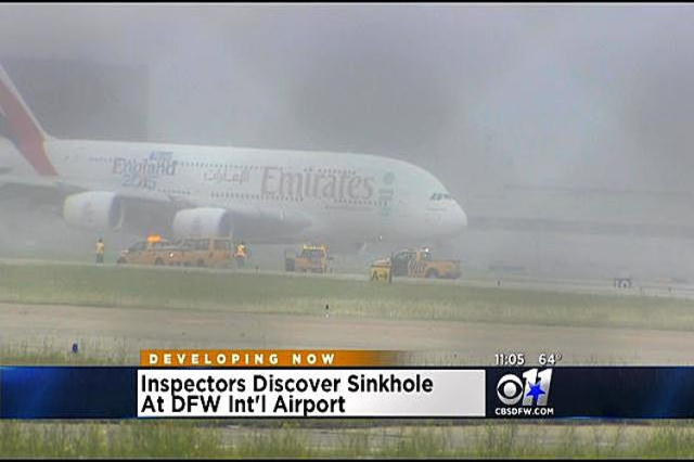 Sinkhole closes runway at Dallas-Fort Worth airport — VIDEO | Nation ...