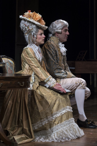 Constanze Weber (Betsy Mugavero), Mozart’s wife, pleads with court ...