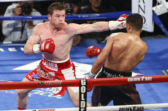Canelo Alvarez christens T-Mobile Arena with KO of Amir Khan — VIDEO ...