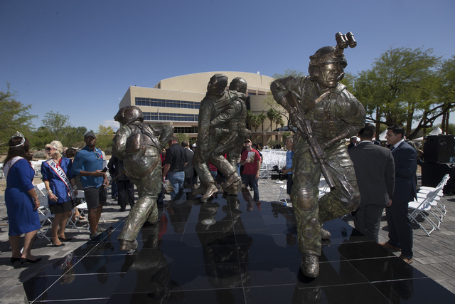 Sandoval dedicates long-awaited Nevada Veterans Memorial — VIDEOS ...