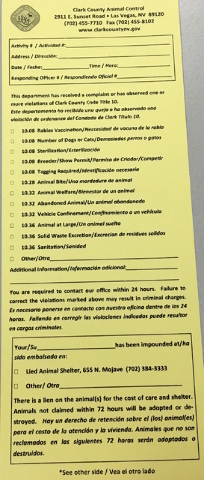 How does Clark County animal control handle pet welfare calls in the ...