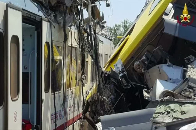 25 killed, 50 injured after 2 trains collide head-on in southern Italy ...