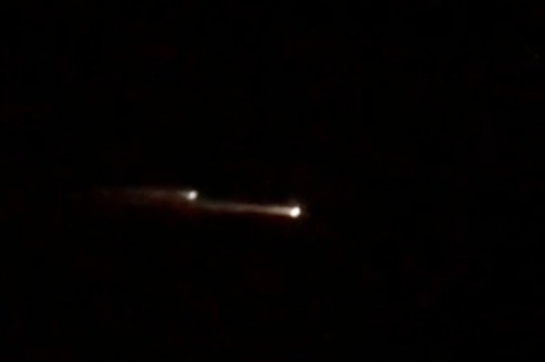 Authorities say the mysterious bright object streaking across the night ...