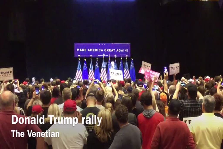 Donald Trump rallies thousands at Las Vegas Strip event | Politics and ...