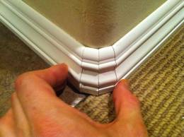 Small Pieces Of Baseboard Will Help Negotiate Rounded Corners Home 