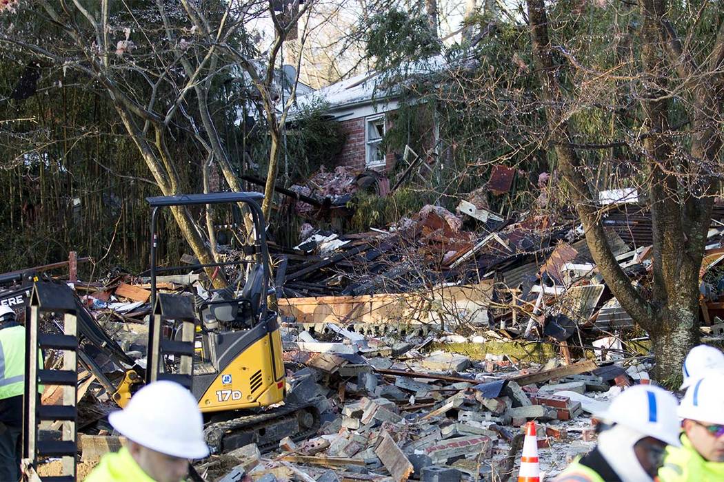 ‘Pile of bricks’ left after house explodes in Maryland | Las Vegas ...