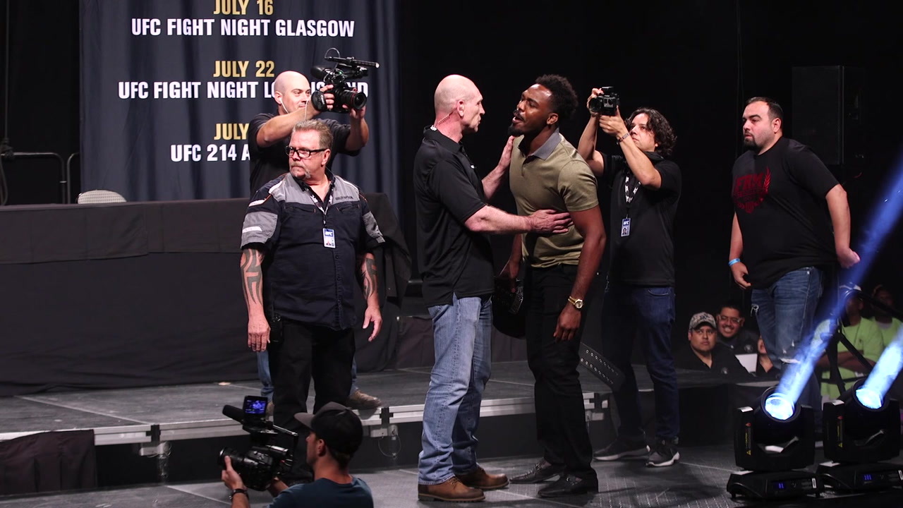 UFC 211 ceremonial weigh-in staredowns — VIDEO – Las Vegas Review-Journal