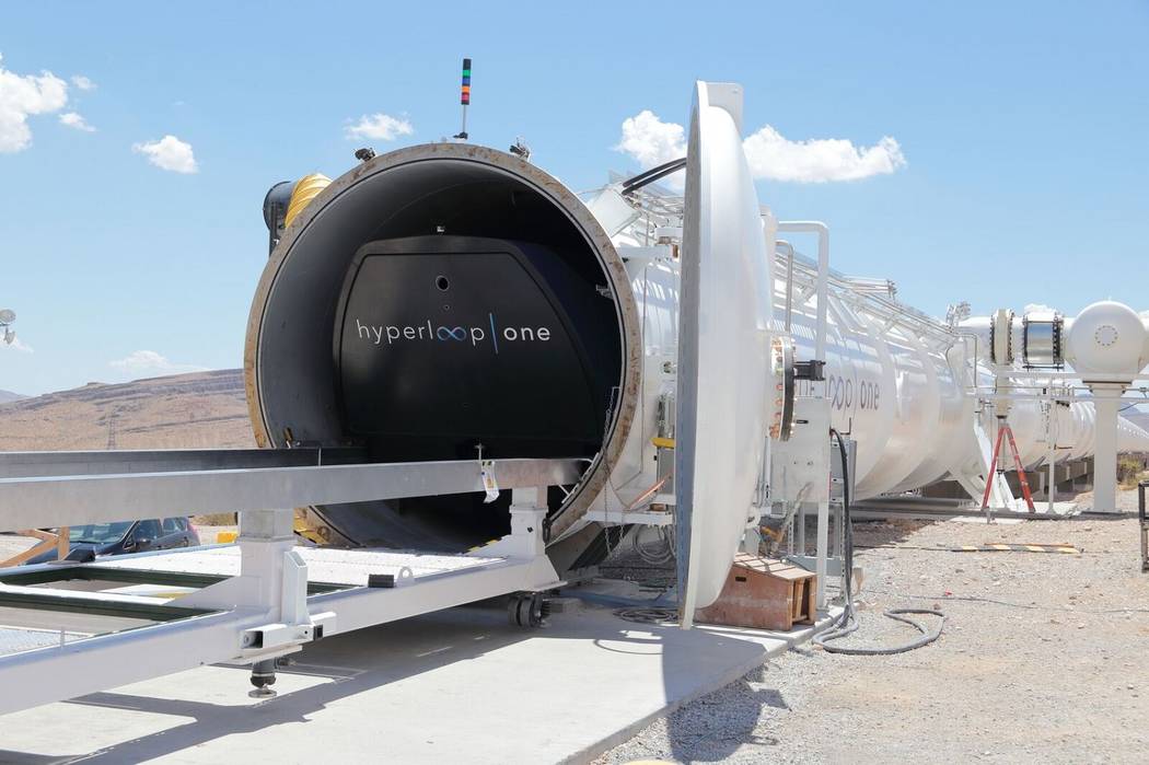 Hyperloop One pod hits 192 mph at site near North Las Vegas | Las Vegas ...