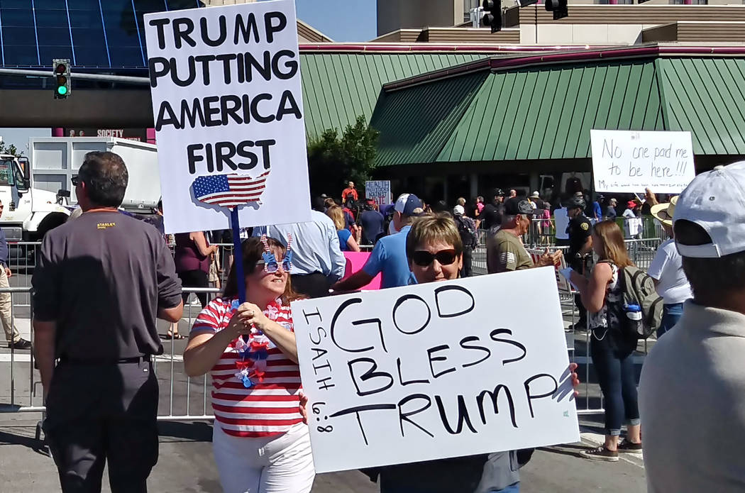 Protesters remain calm for Trump’s Reno visit | Nevada | News ...