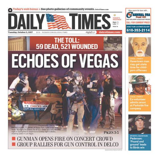 Newspapers around world covered Las Vegas shootings — PHOTOS | Las ...