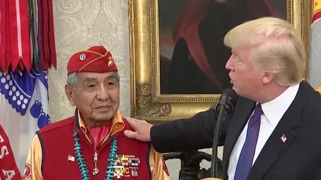 Trump uses ‘Pocahontas’ term during event to honor Navajo code talkers ...