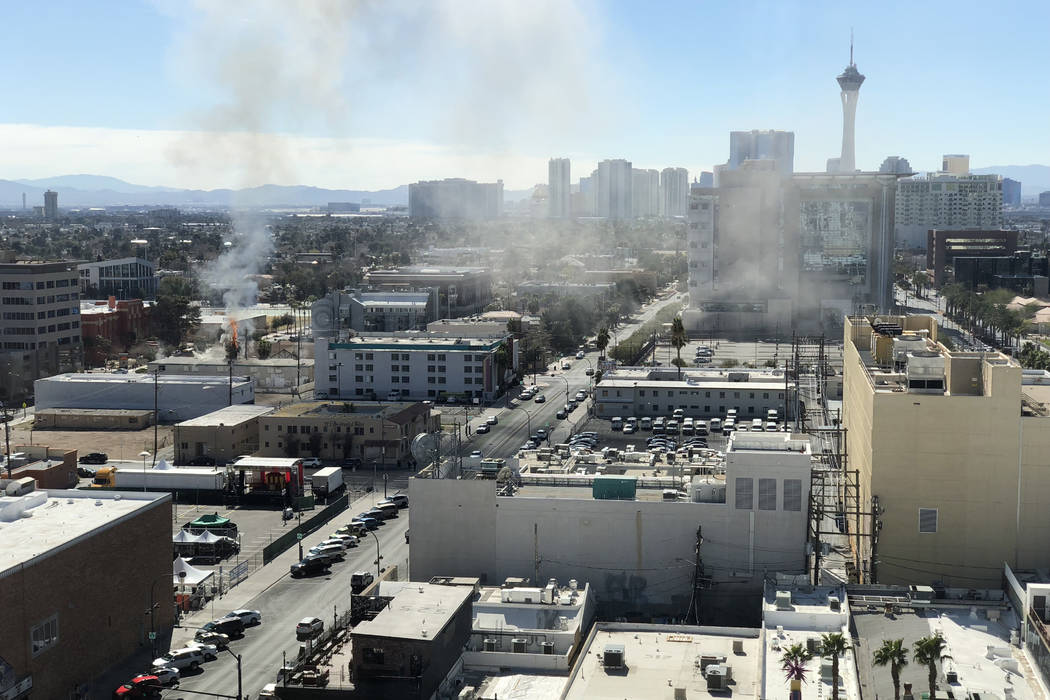 Fire Crews Put Out Fire In Vacant Downtown Las Vegas Building