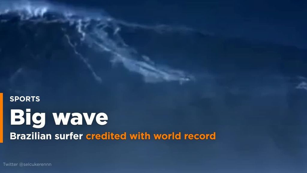 Brazilian man rides monster 80-foot wave into record book | Nation and ...