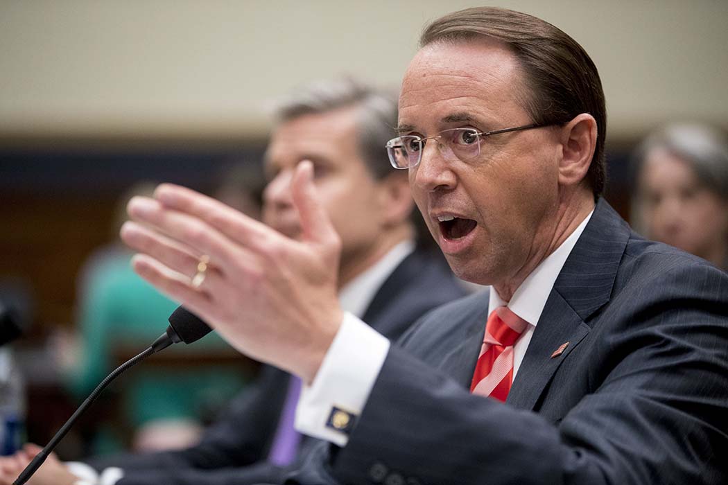 House GOP blasts FBI’s Wray, Justice’s Rosenstein during hearing ...