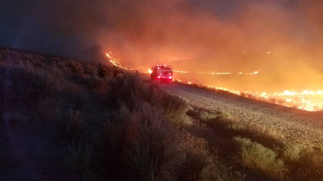 Crews see progress in Nevada fire visible from space | Las Vegas Review ...