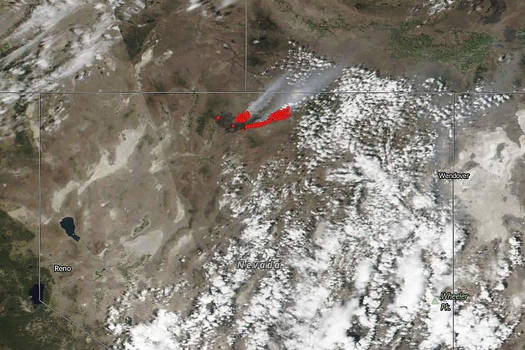 Crews see progress in Nevada fire visible from space | Las Vegas Review ...