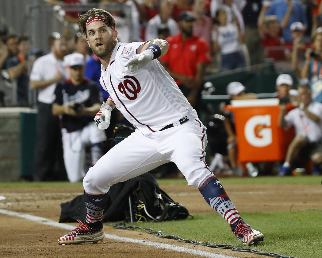 Bryce Harper wins the Home Run Derby in front of home crowd | Las Vegas ...