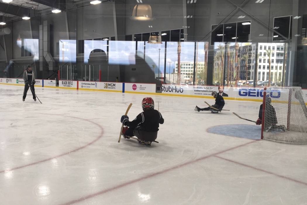 Sled hockey brings ice sport to disabled at City National Arena ...