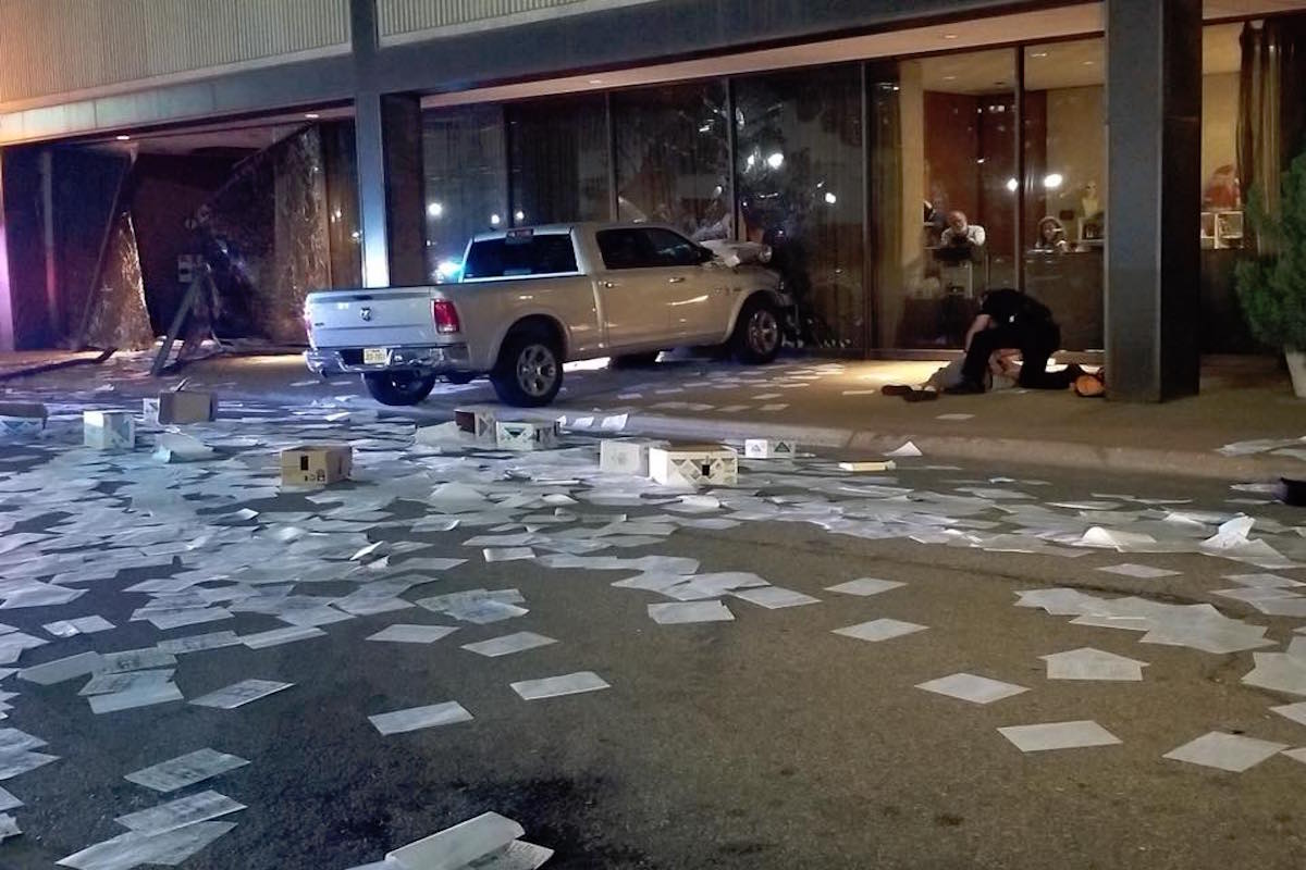 Ranting man crashes pickup into TV station during broadcast | Nation ...