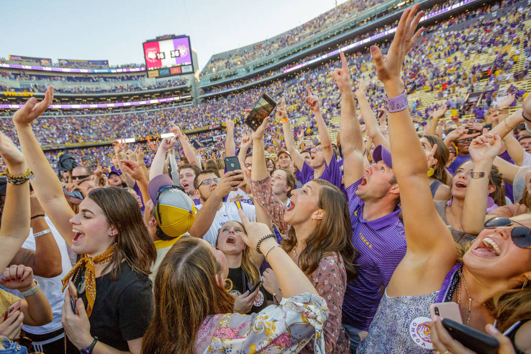 SEC fines LSU $100K for fans on field after Georgia win | Las Vegas ...