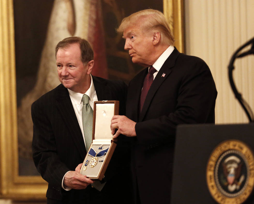 Trump awards Medal of Freedom to Miriam Adelson, Elvis, 5 others | Las Vegas Review-Journal