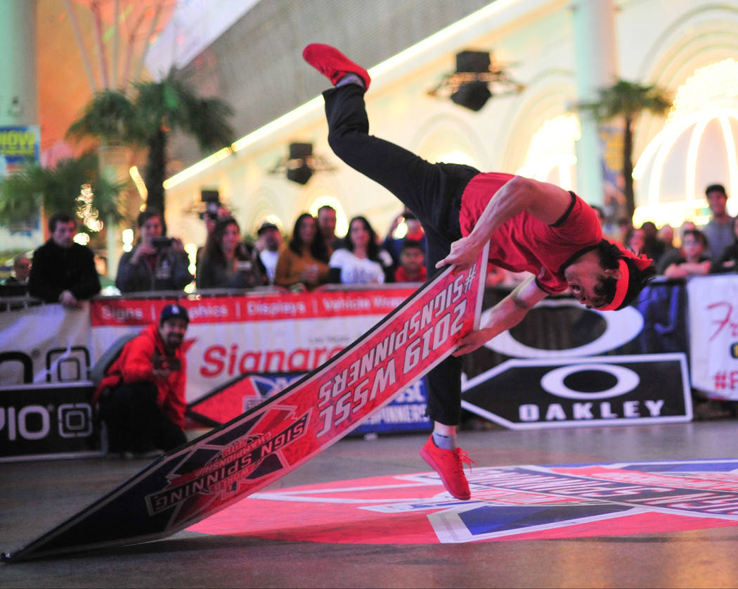 Sign spinners show off their best moves in Las Vegas — VIDEO | Downtown ...