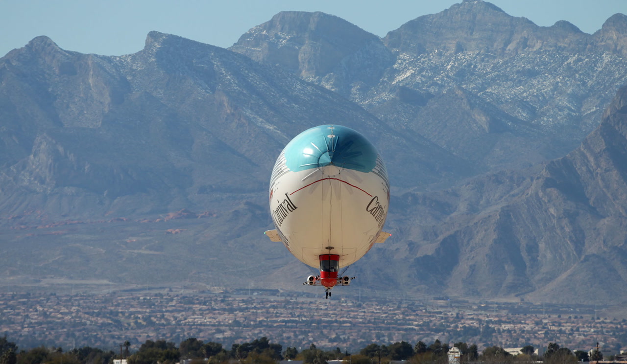 Carnival AirShip blimp floats over Las Vegas — VIDEO | Local Las Vegas ...