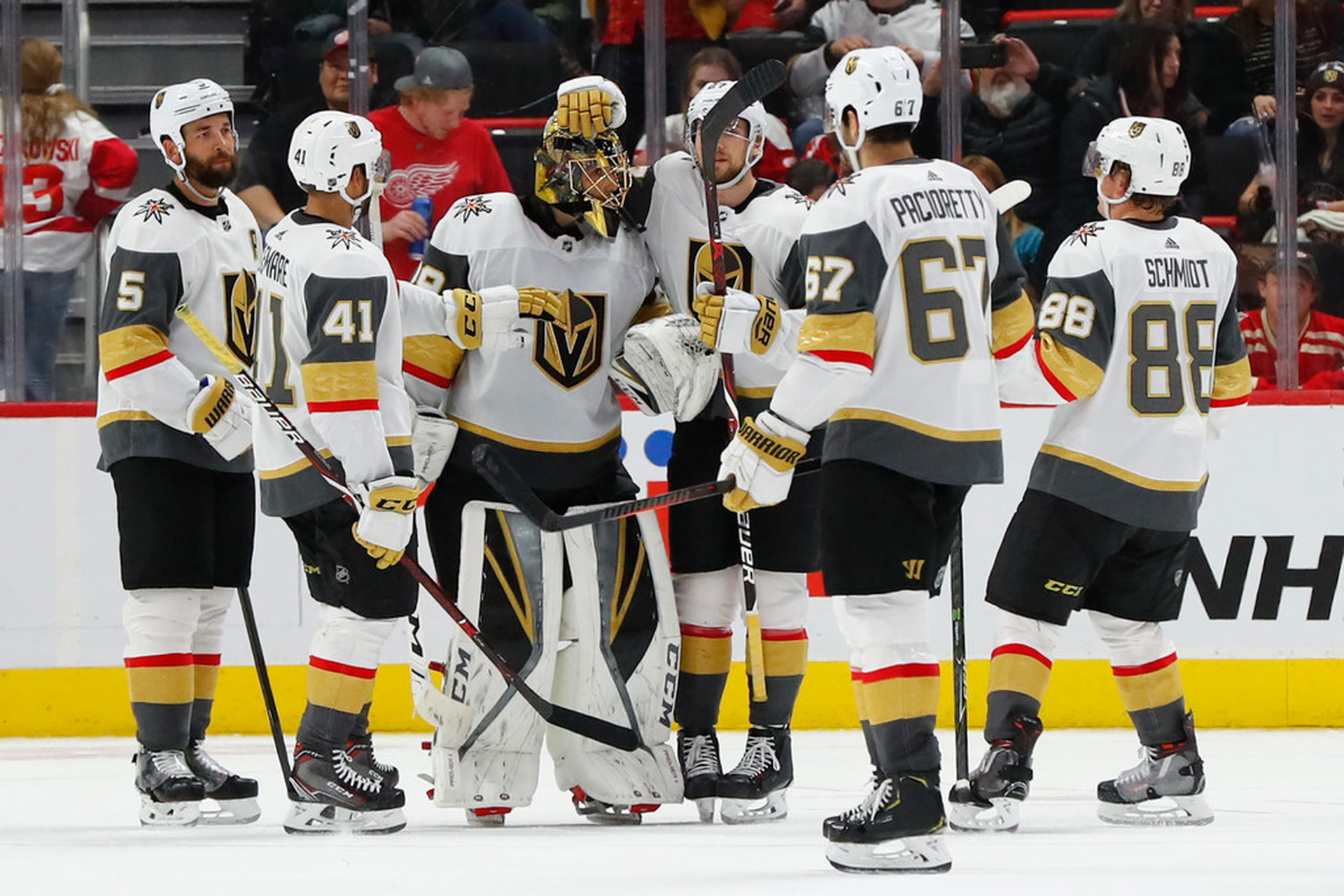 Golden Knights end road trip with 4-3 victory over Red Wings — VIDEO ...