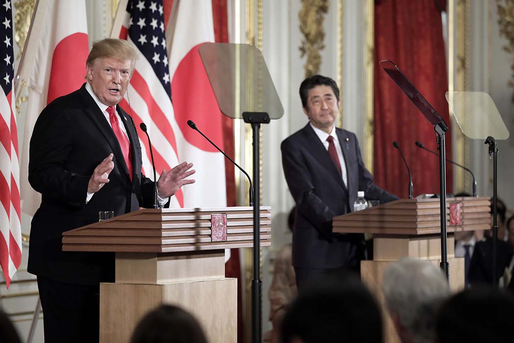 Tensions still evident during Trump’s visit to Japan | VIDEO | Politics ...