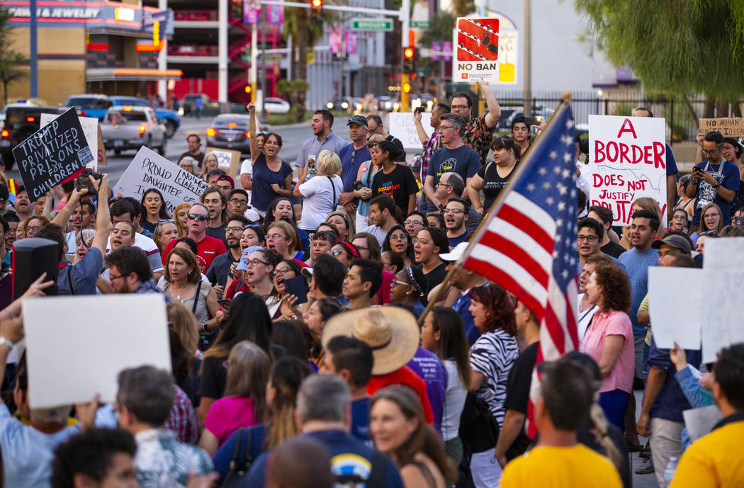 Las Vegas protesters join nationwide outcry against detention centers ...