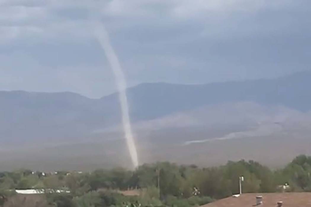 Dust devil appears in Pahrump; family gets bird’s-eye view | Las Vegas ...