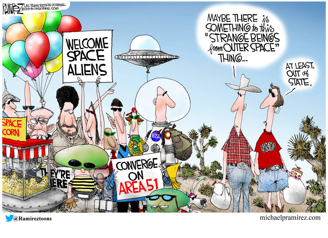 CARTOON: Looking for little green men | Las Vegas Review-Journal