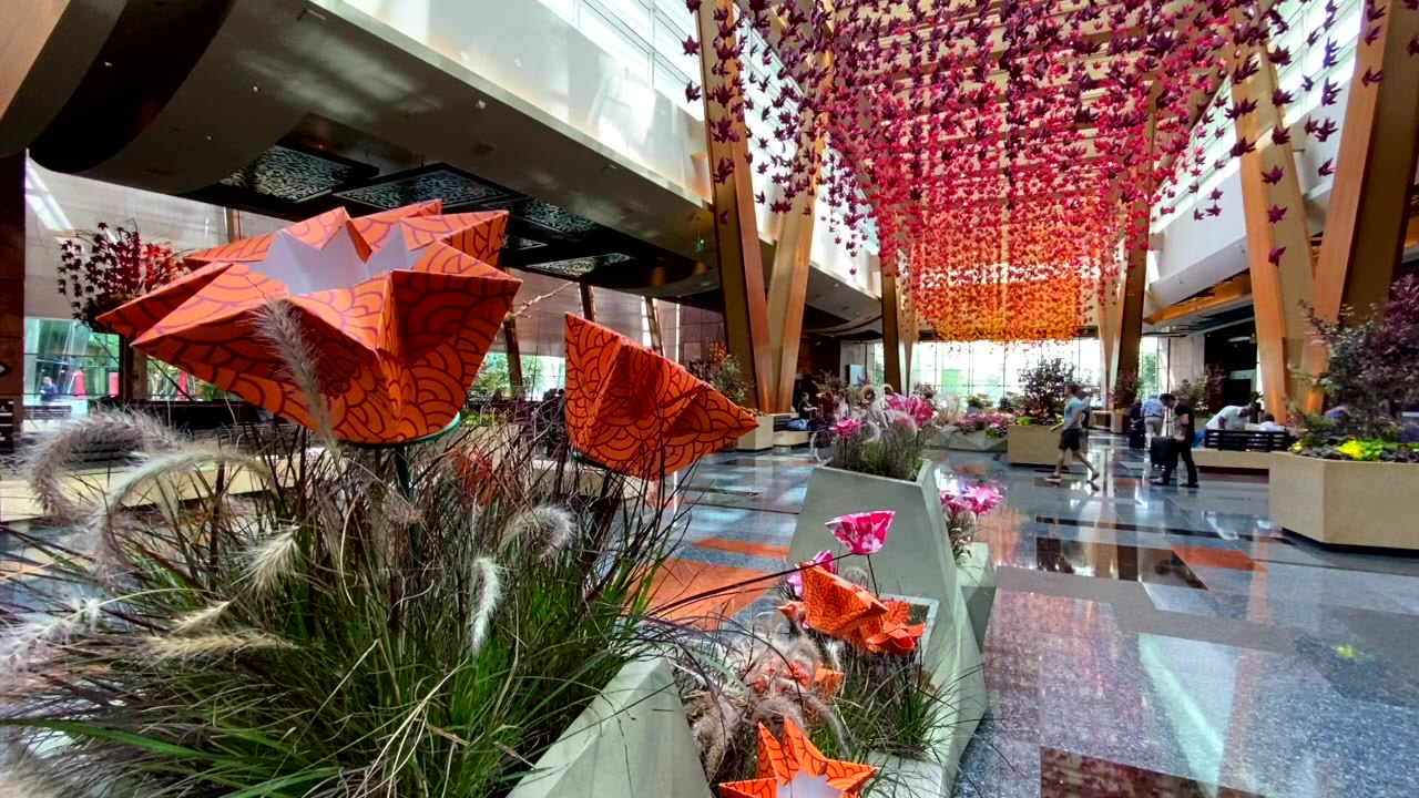 Aria welcomes fall to Las Vegas with origami display — VIDEO | Casinos ...