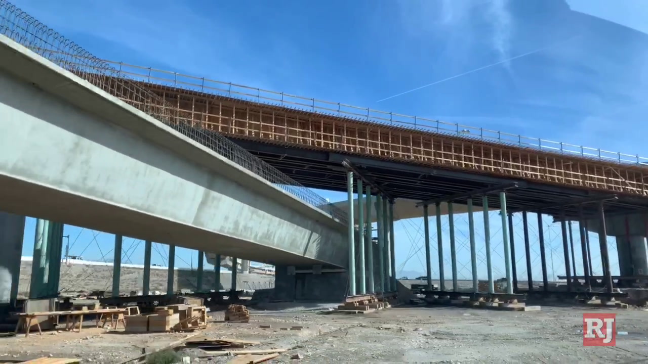 Nevada’s 2nd-longest bridge halfway complete in northwest Las Vegas ...