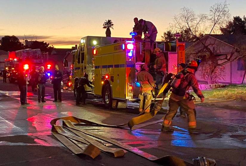 2 injured in central Las Vegas house fire | Las Vegas Review-Journal
