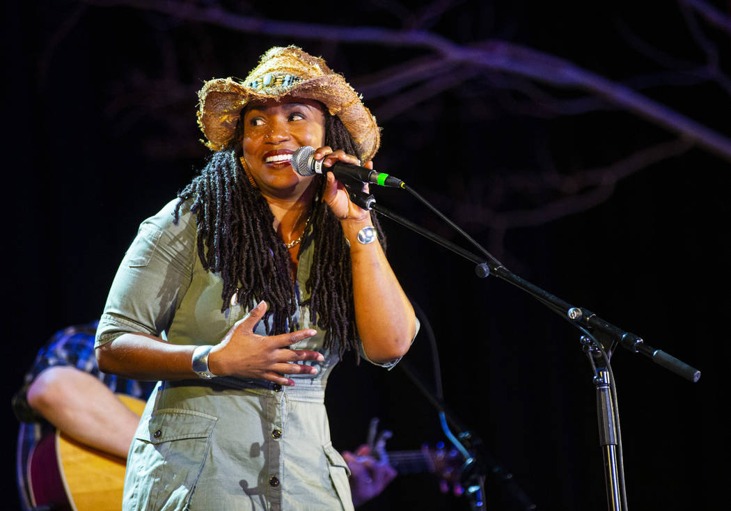 Miko Marks performs during the 36th annual National Cowboy Poetry ...