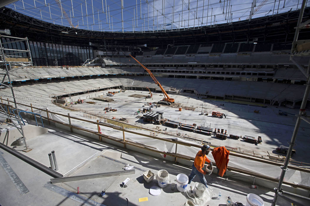 Las Vegas stadium roof installation begins | Allegiant Stadium | Business