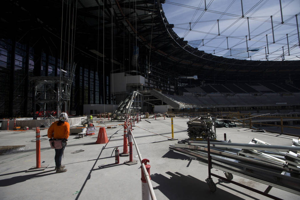 Las Vegas stadium roof installation begins | Allegiant Stadium | Business