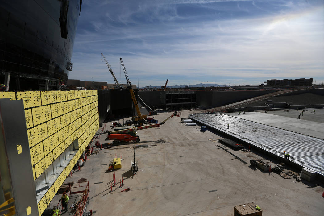 Las Vegas stadium roof installation begins | Allegiant Stadium | Business