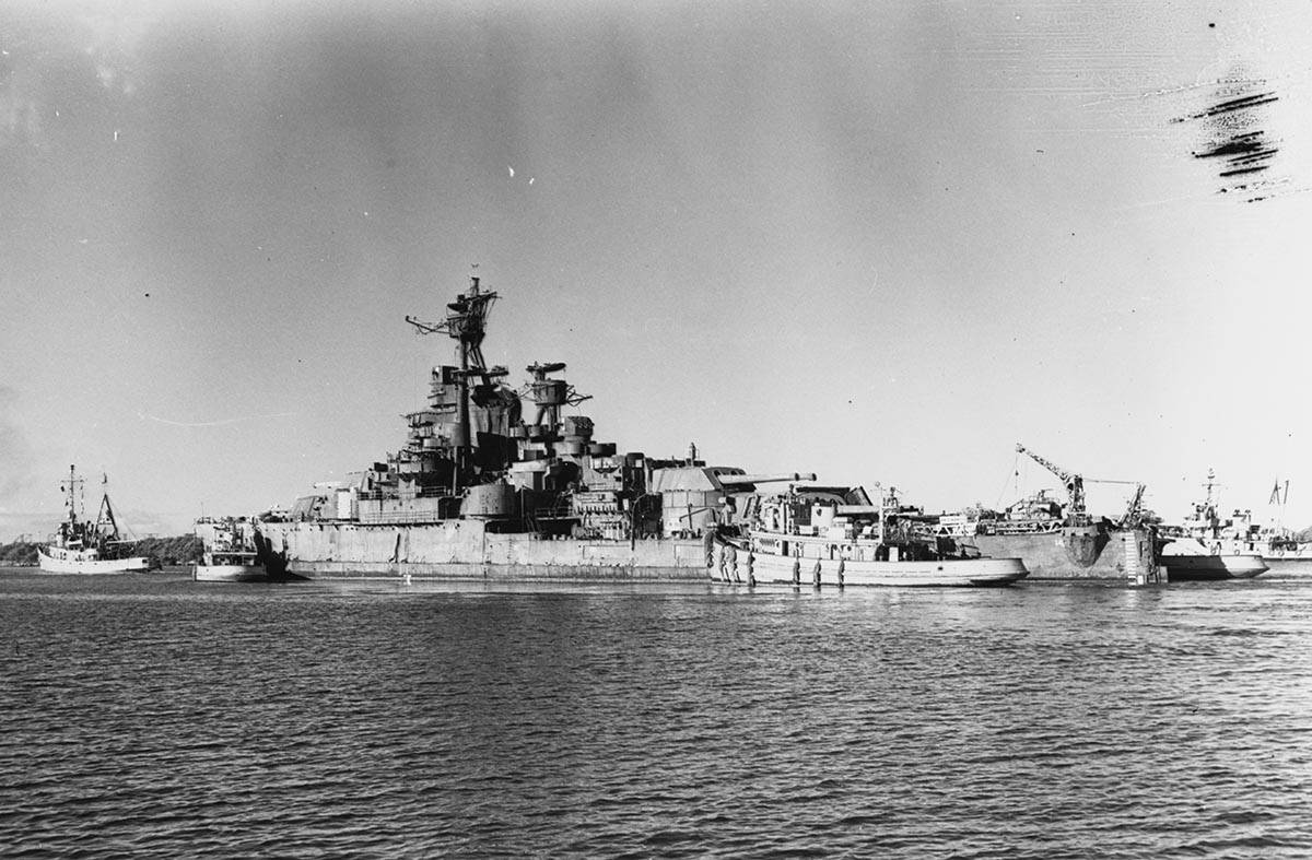 USS Nevada battleship located near Pearl Harbor | Las Vegas Review-Journal