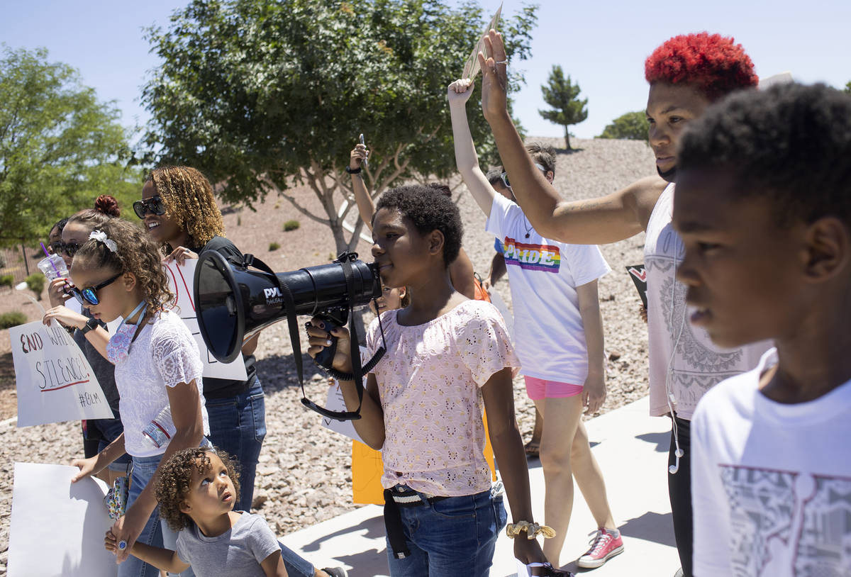 Kids, parents march against police brutality at North Las Vegas park ...
