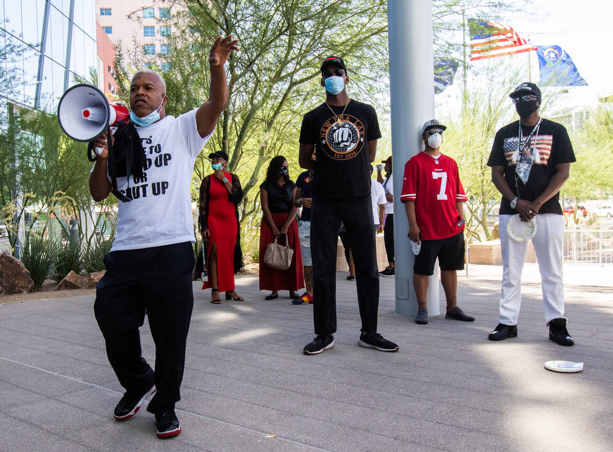 NAACP protest held outside Las Vegas City Hall | Las Vegas Review-Journal