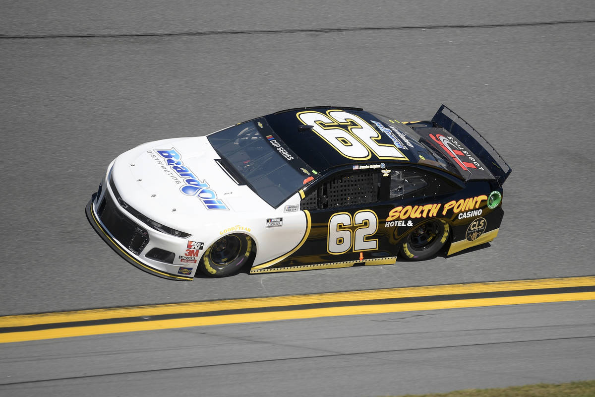 Brendan Gaughan (62) makes his way through Turn 4 during NASCAR Daytona ...