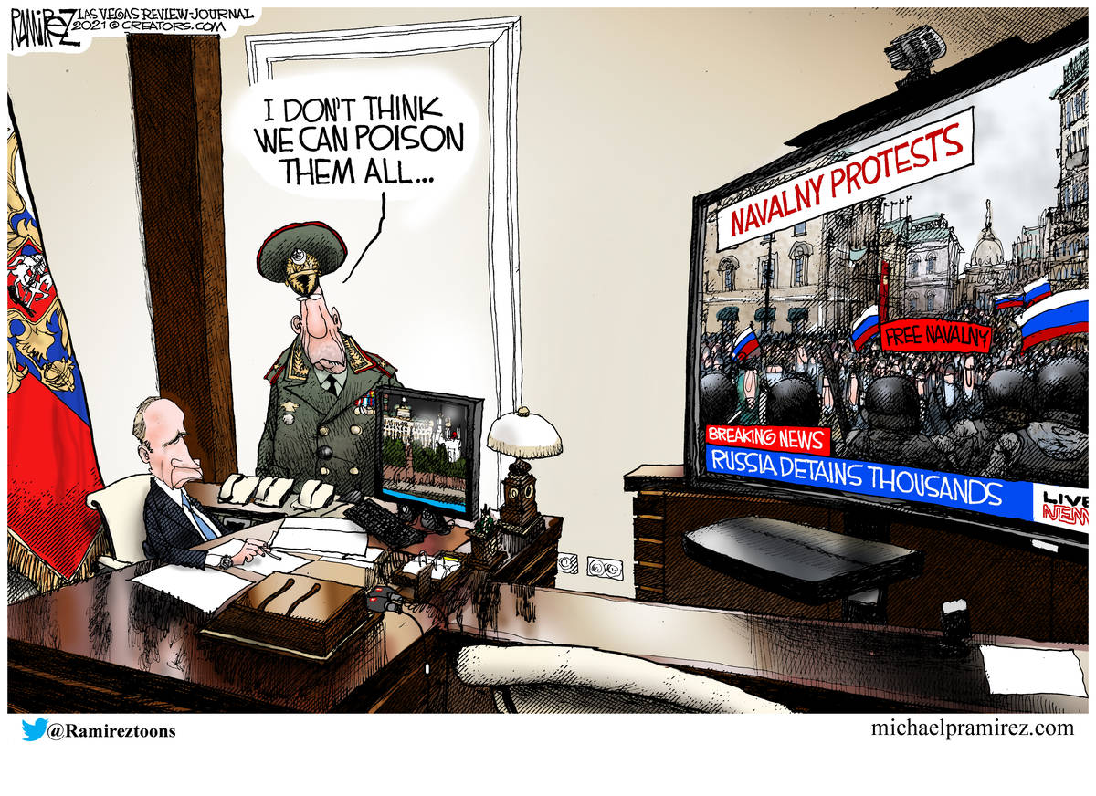 Demonstrations in Russia | CARTOON | Las Vegas Review-Journal
